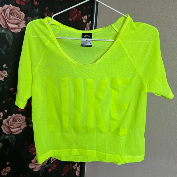 Nike | Tops | Nike Womens Bright Neon Crop Top | Poshmark